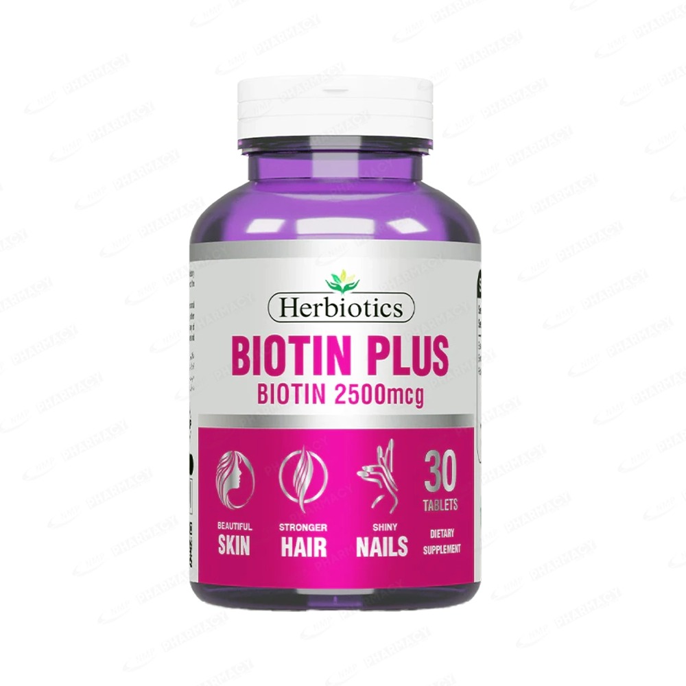 BIOTIN PLUS 2500MCG TAB 60S HERBIOTICS - NMP Pharmacy